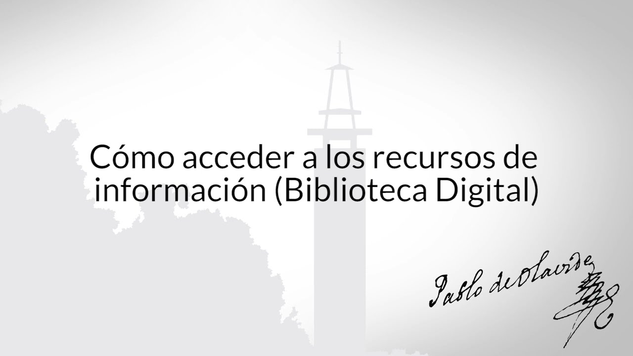 Cómo acceder a los recursos de información (Biblioteca Digital) de la Biblioteca/CRAI de la UPO