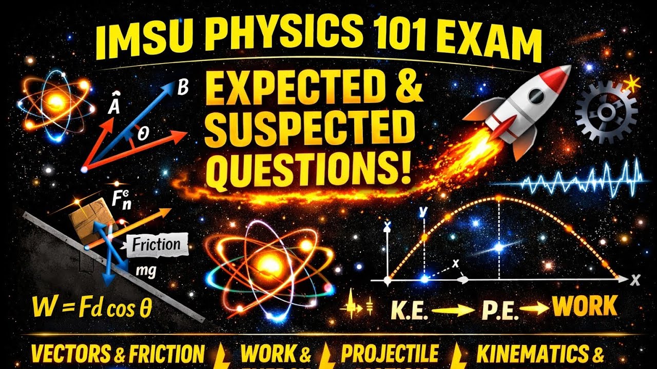 IMSU Physics 101 Exam 2026 🔥 Most Expected Questions Solved | 100L Intensive Revision