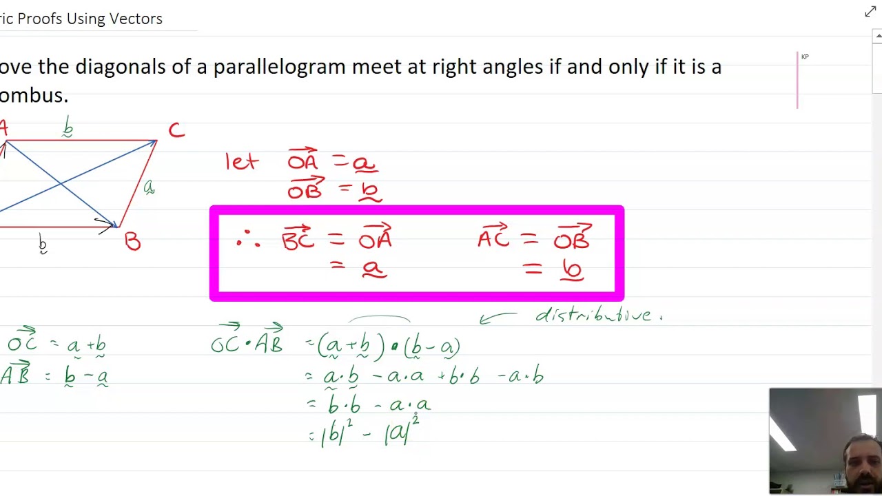 Geometric Proofs using Vectors part 1