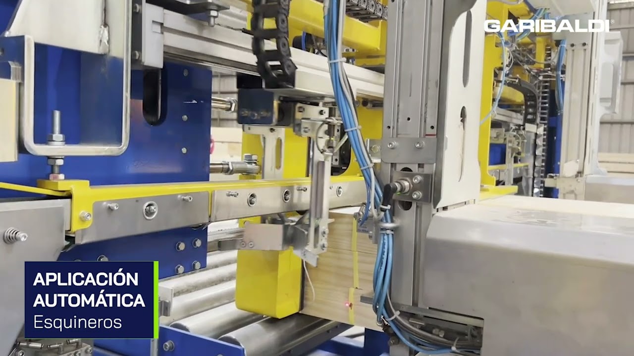 Línea automática de enzunchado de paquetes
