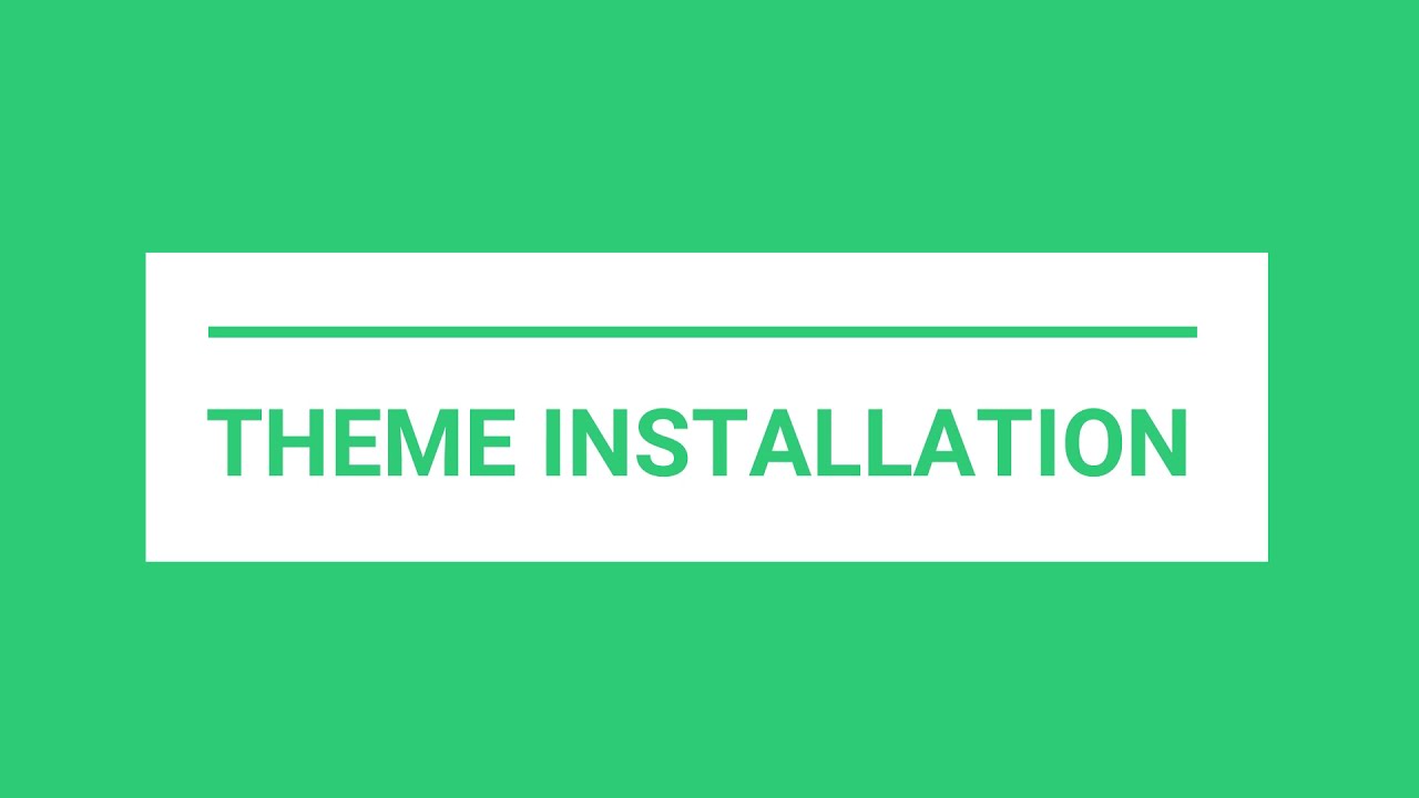 W3Layouts WordPress Theme installation