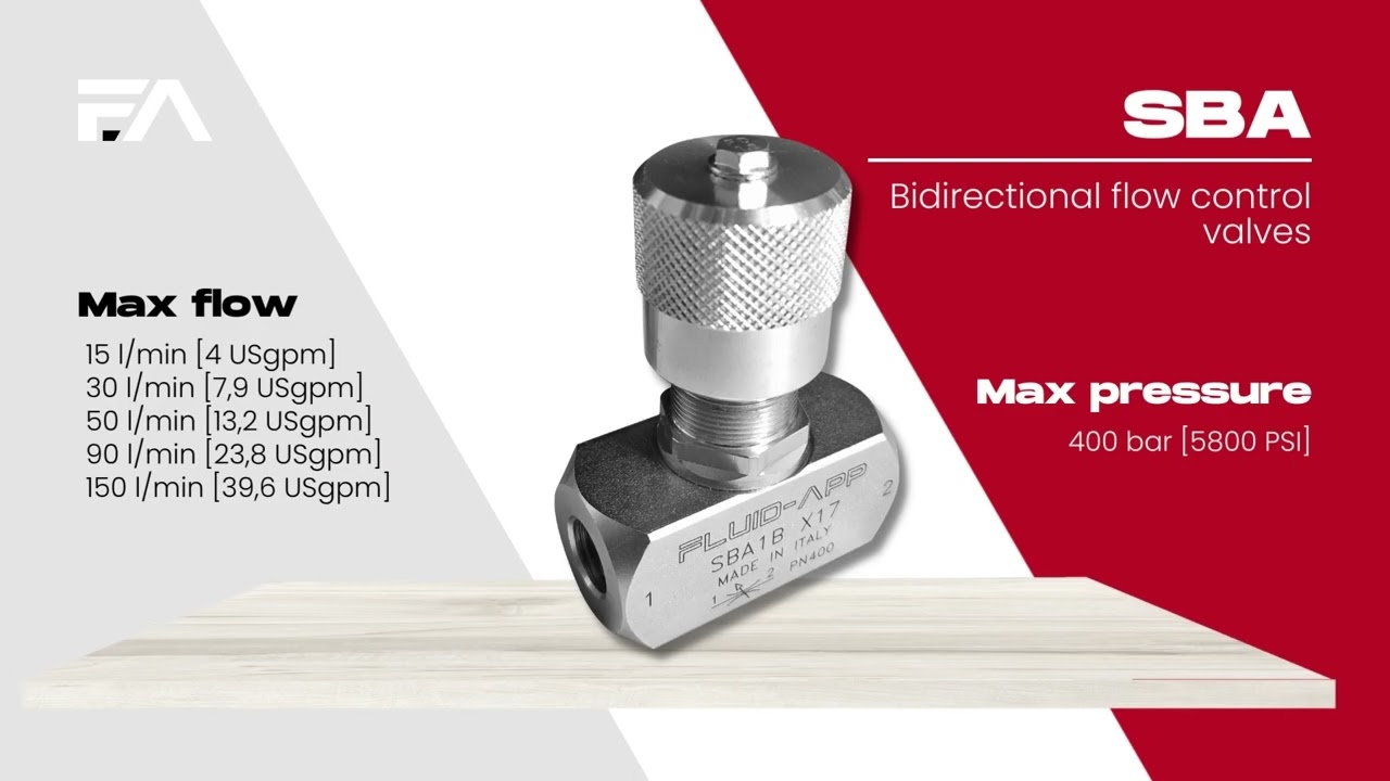 Focus on our best sellers - unidirectional and bidirectional flow control valves