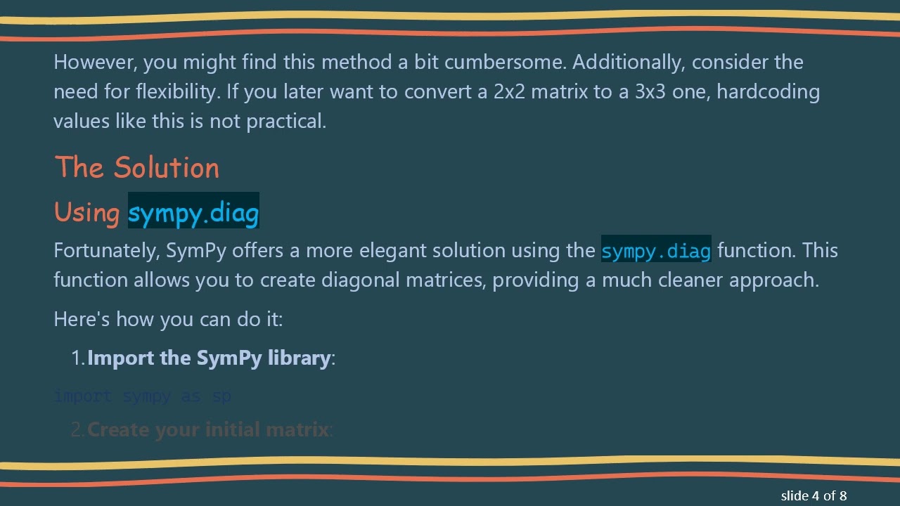 How to Increase the Dimension of a Matrix in SymPy