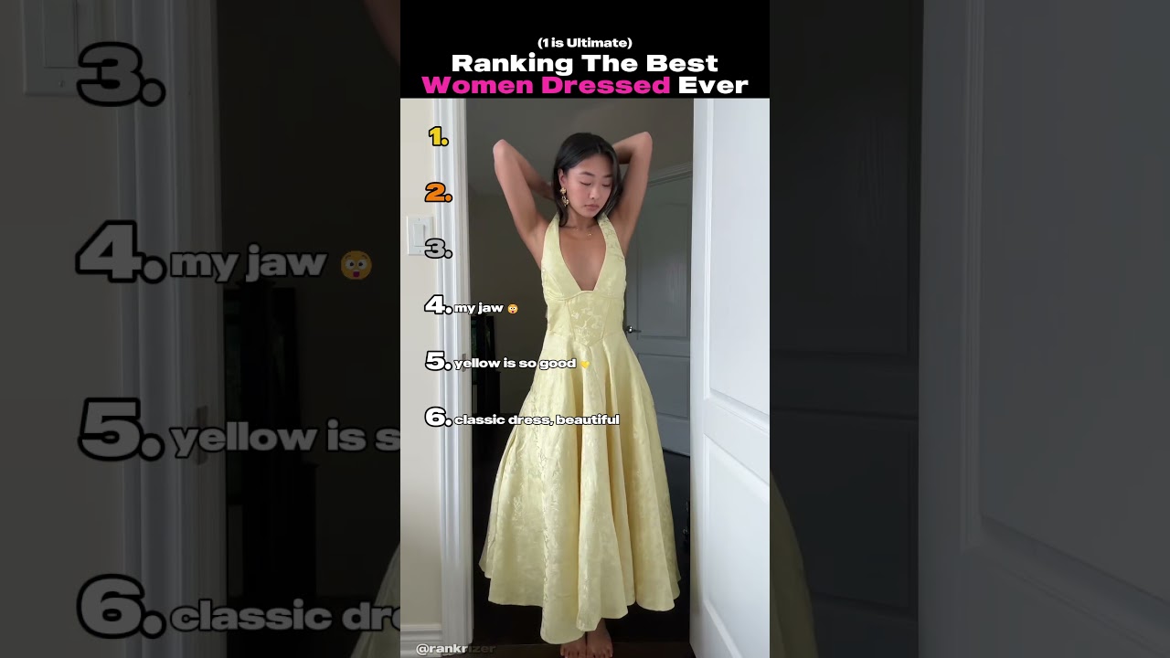Ranking The Best Women Dressed Ever #shorts  #dress #beautiful