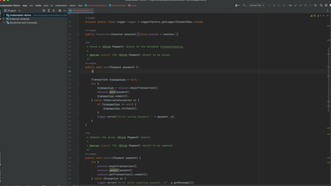 CodeMaker JetBrains Plugin: Quick Fix Actions