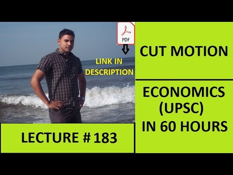 Cut Motion in Indian Parliament Video Lecture - UPSC