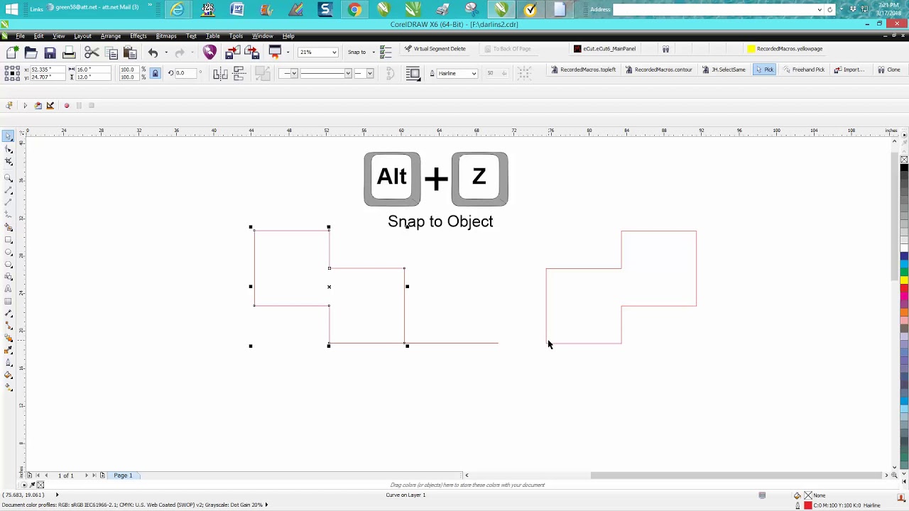 Corel Draw Tips & Tricks Snap to Object Part 2