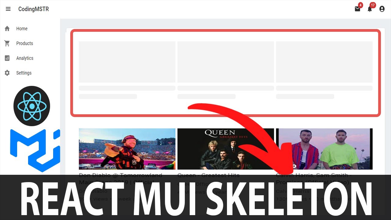 React JS Loader Using MUI Skeleton