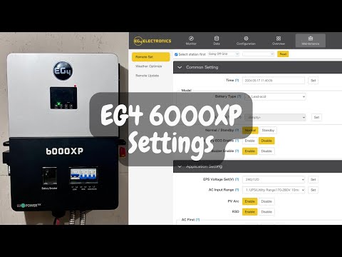 Going Over the Settings for the EG4 6000XP (and 12000XP)