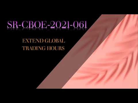 CBOE 2021-061! CBOE FILES TO BEGIN TRADING AT 8:15PM INSTEAD OF 3:00AM