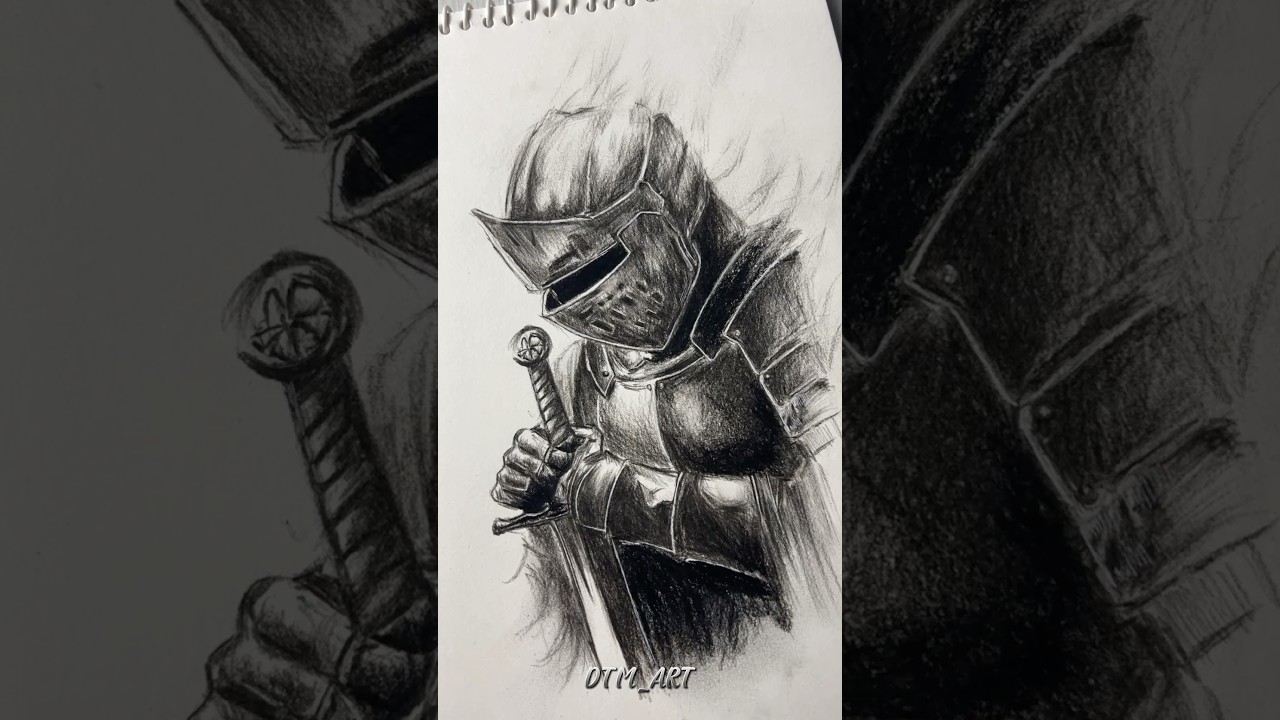 How to draw knight #drawing #tutorial #fpy