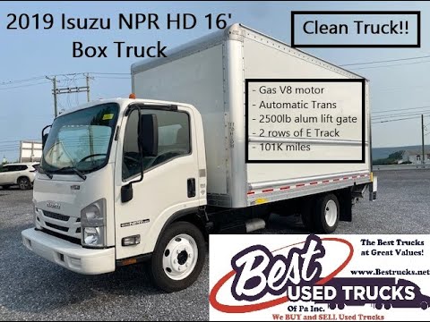 2019 Isuzu NPR HD 4x2 16' Box Van Truck