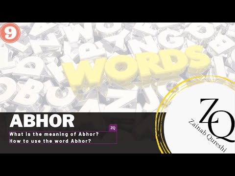 What is the meaning of Abhor? How to use it?