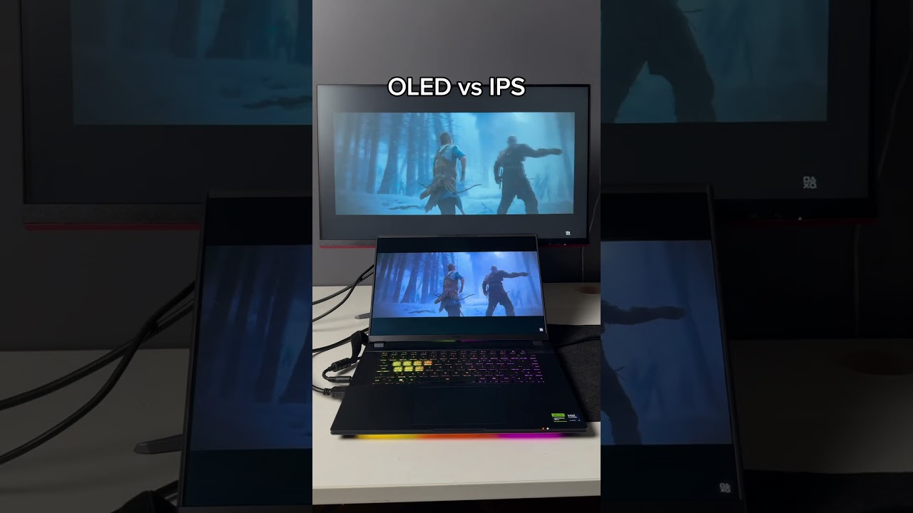 OLED Laptop vs IPS Monitor