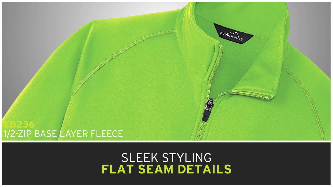 Custom Logo EB236 Eddie Bauer® Smooth Fleece Base Layer 1/2-Zip