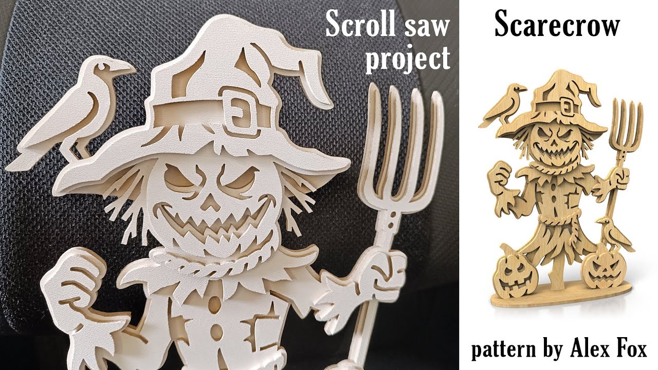 Halloween Scarecrow - scroll saw project