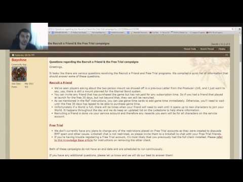 FFXIV ARR: Questions About Recruit a Friend & Free Trial