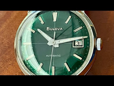 SOLD - Vintage Serviced 1969 Bulova M9 Sea King Automatic cal. 11 BLACD w/ Custom Green Dial