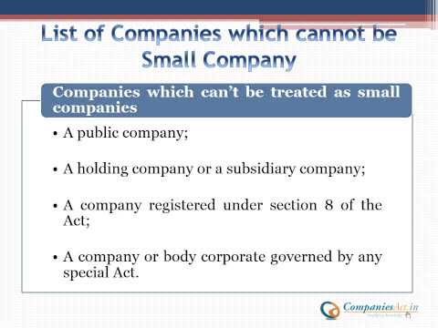 Small Company under Companies Act, 2013