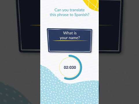 Pop Quiz: Ask "What is your name?" in Spanish #Short