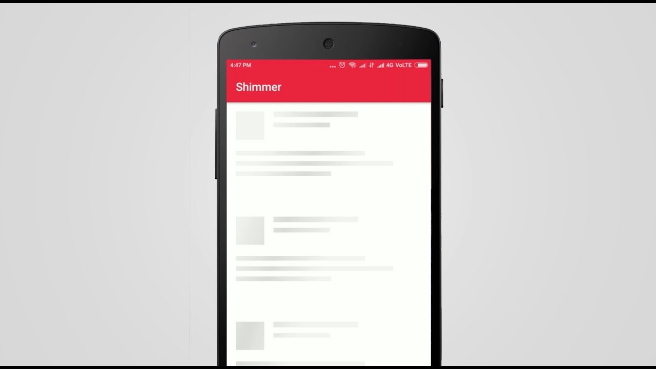 Android Content Placeholder Animation using Facebook Shimmer (Demo)