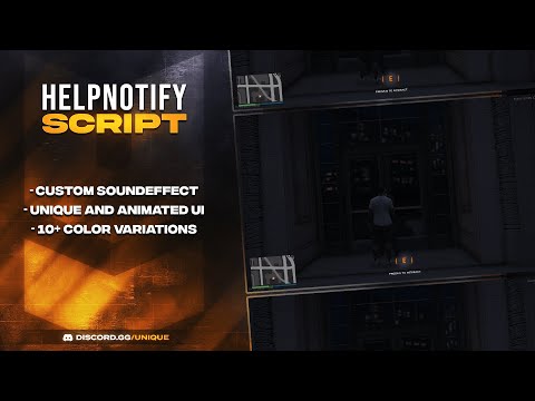 [FIVEM/STANDALONE] Helpnotify Script l discord.gg/unique