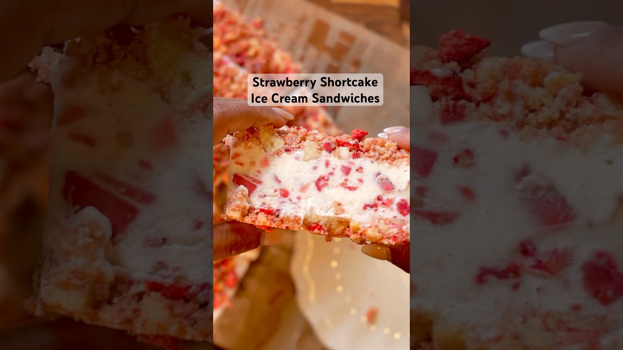 Easy no turn strawberry shortcake, ice cream sandwiches ￼