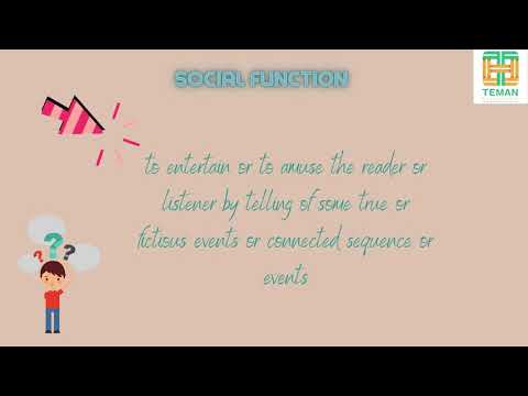 Definition and Social Function of Narrative Text