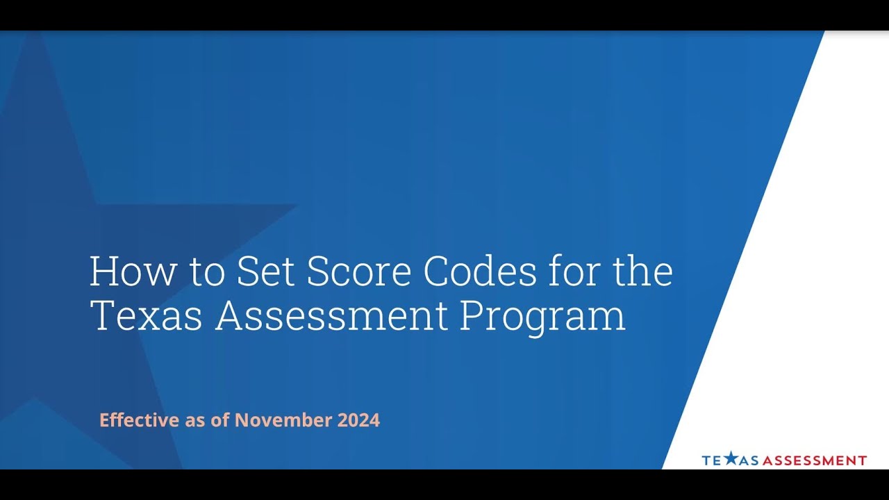 2024-2025 How to Set Score Codes