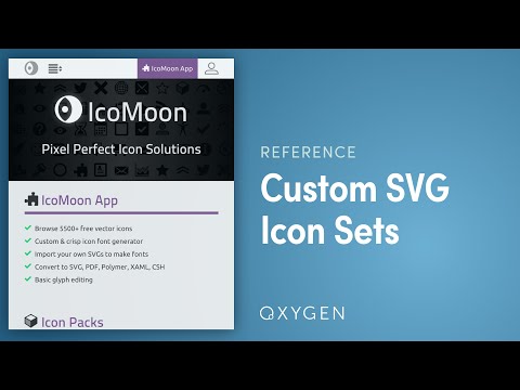 Using SVG Icon Sets in Oxygen