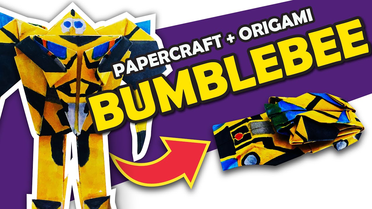 MAKE AN AUTOBOT BUMBLEBEE Paper Craft that TRANSFORMS!