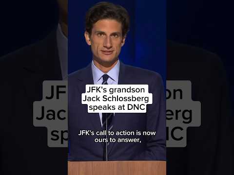 JFK's grandson Jack Schlossberg speaks at DNC