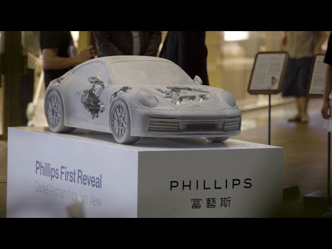 Daniel Arsham's 'Grey Selenite Eroded Porsche'