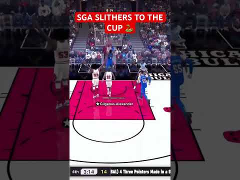 SGA SLITHERS TO THE CUP 🐍#mynba #nba #nba2k25 #SGA #NBA #basketball #gaming #shorts