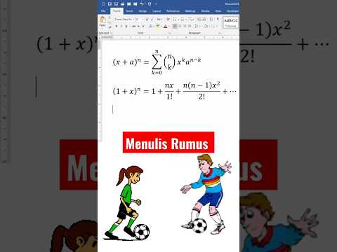 Ms Word Tutorial Menulis Rumus di word @BudiKomputer