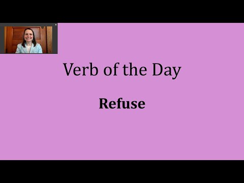 Verb of the Day - Refuse