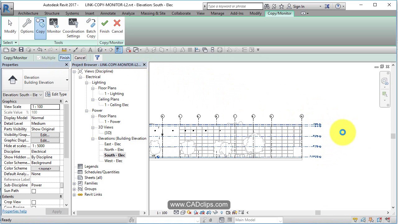 REVIT LINK COPY MONITOR PROJECT 02 COPY MONITOR GRIDS LEVELS