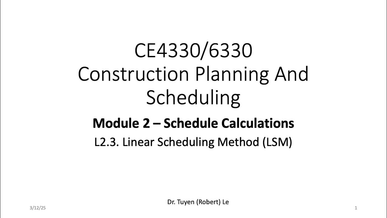 V2.3b-Linear Scheduling Method