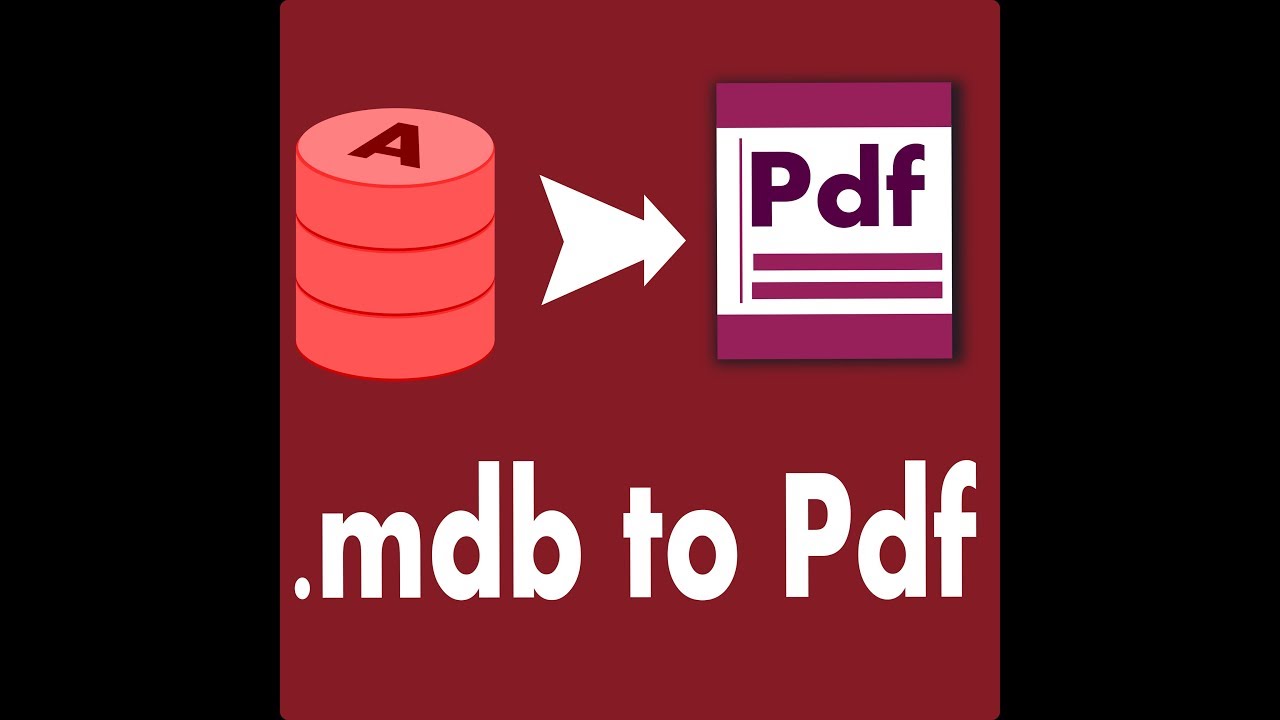 Mdb to Pdf