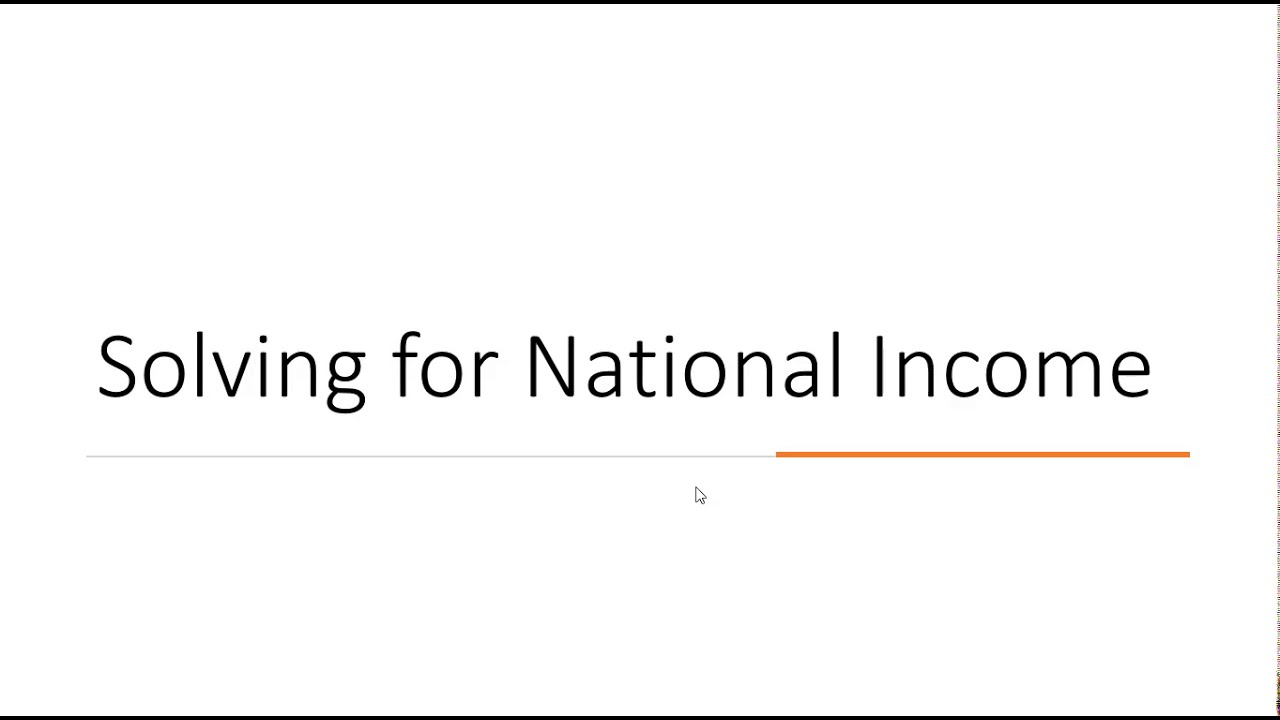 Solving for National Income (Real World Data)