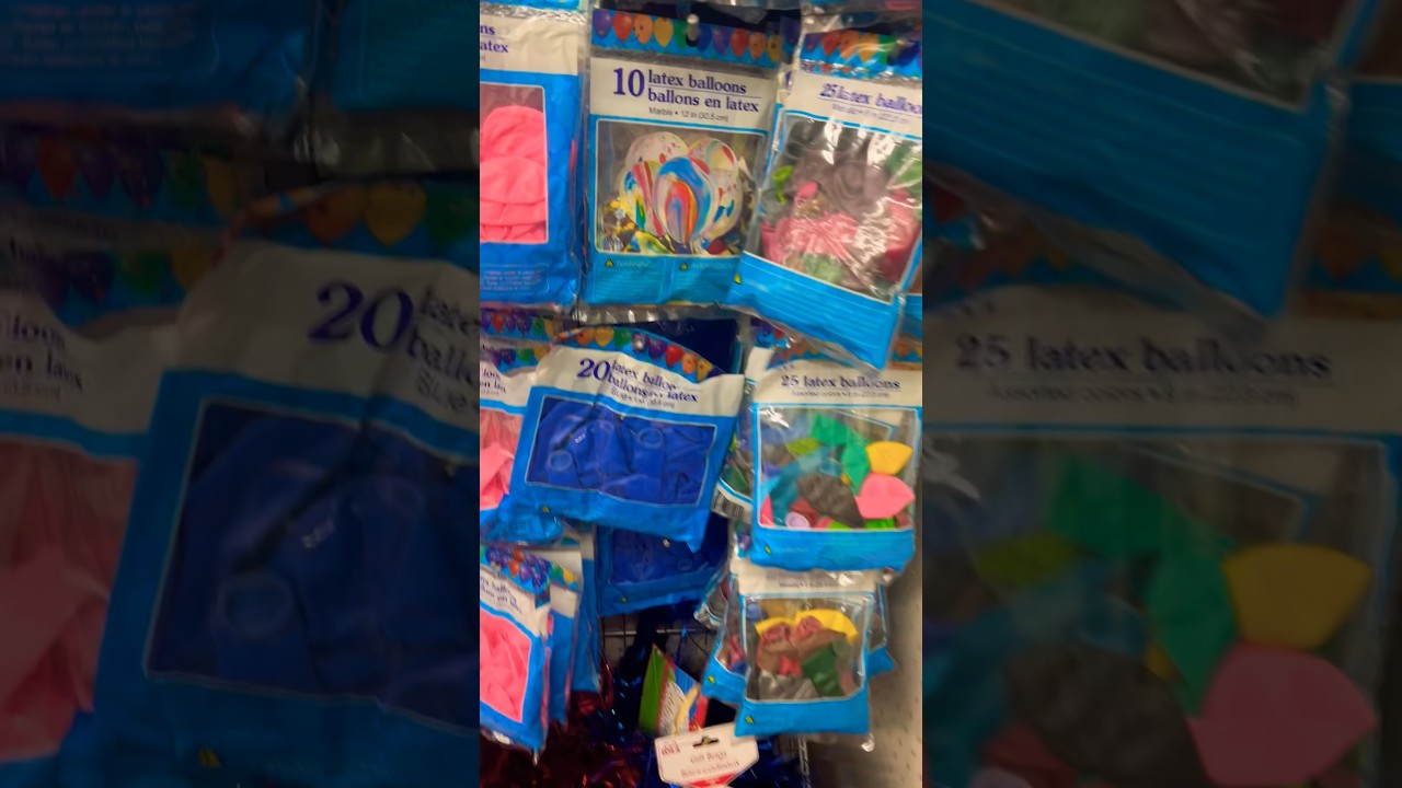 SHOPPING AT DOLLAR TREE #sounds #balloon #balloons #happybirthdayballoon #popping #shopping #dollar