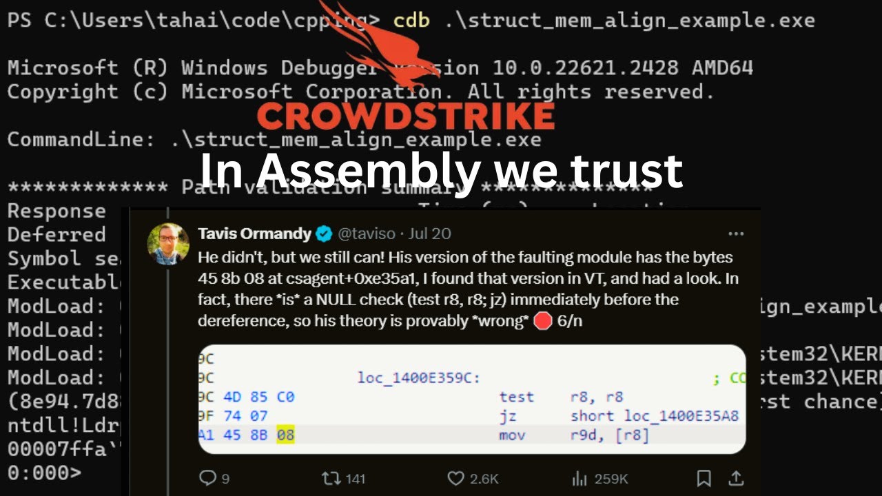 Master Your Craft - Tavis Ormandy Analysis on The CrowdStrike Incident