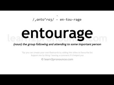 Pronunciation of Entourage | Definition of Entourage