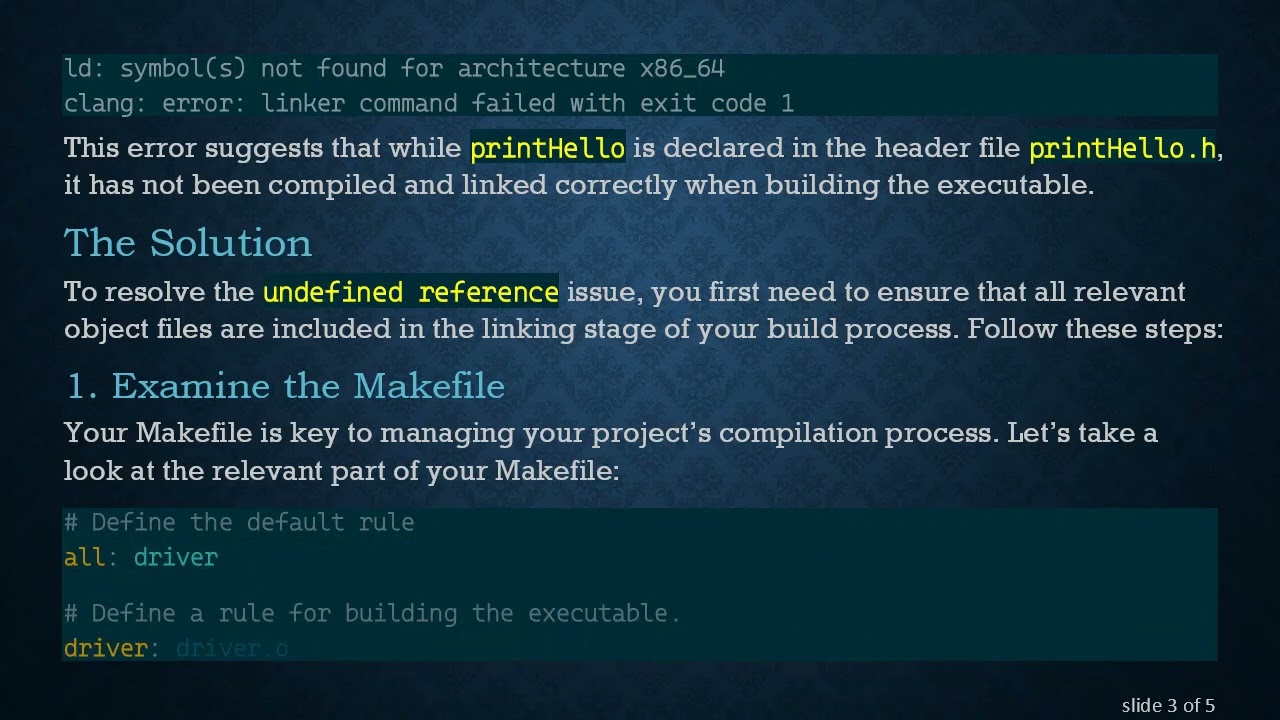 Resolving undefined reference Errors in C Projects