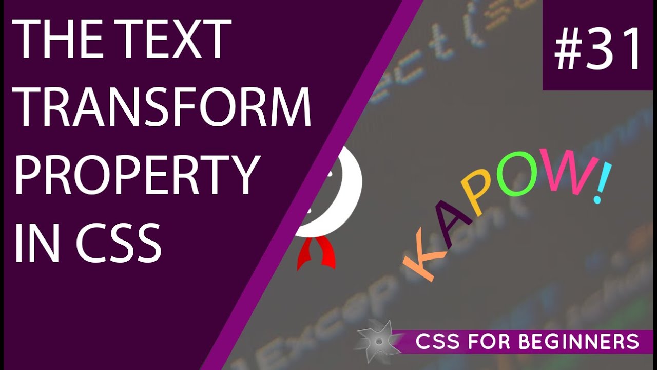 CSS Tutorial For Beginners 31 - Text Transform