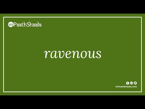 ravenous | Pronunciation in English