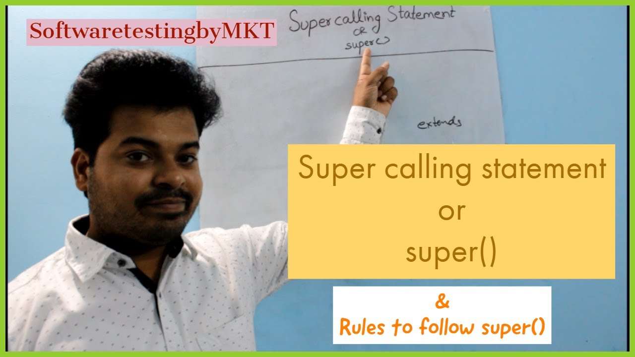 Super calling statement in Java | Learn java