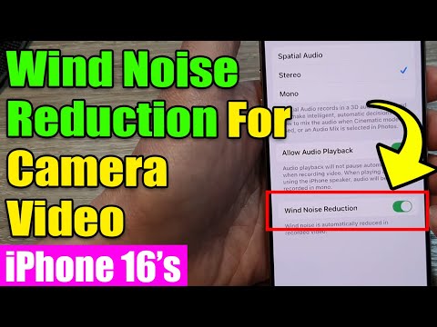 🌬️iPhone 16/16 Pro: How to Enable/Disable WIND NOISE REDUCTION For Camera Video Recording