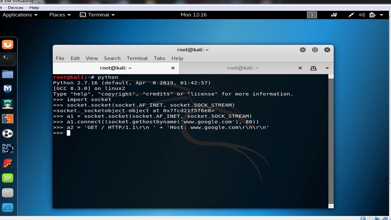 how to send http request using socket module in python