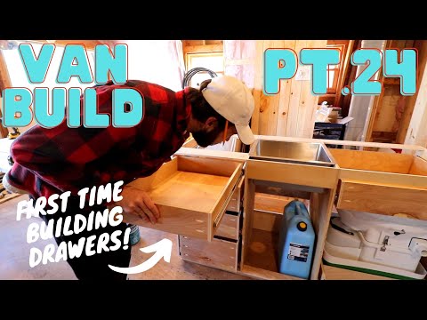 building our CUSTOM KITCHEN for our 144 sprinter van (TONS of STORAGE)! | van life build pt.24